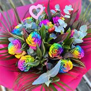 Dozen Rainbow Roses